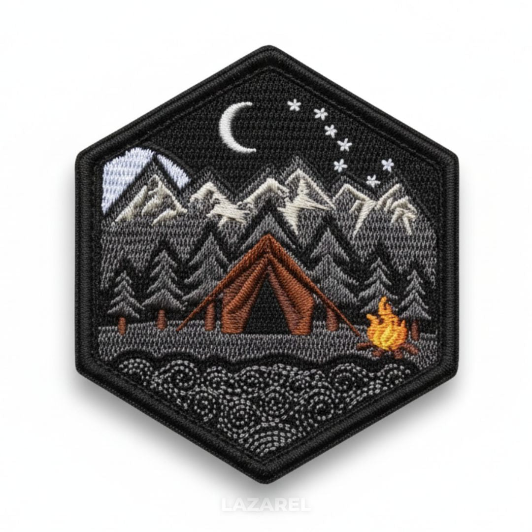 Alpine Night Campfire Velcro Patch | Lazarel
